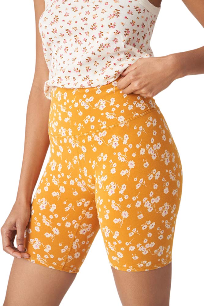 Bandier x Sincerely Jules_The Bryn 7" Biker Short Goldenrod Poppy-XS
