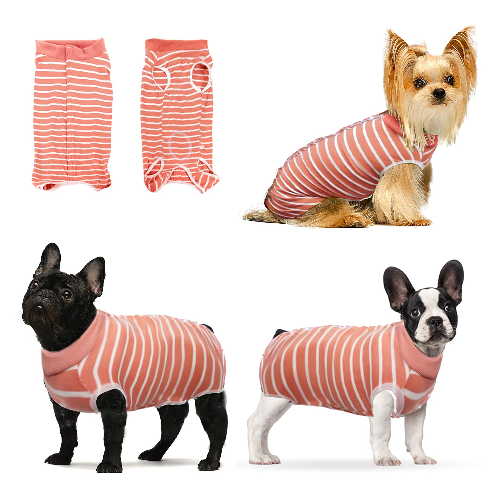 Hipet Dog Onesie Dog Surgery Recovery Suit for Male Female Surgical Suit for Spay and Neuter E-Collar & Cone Alternative Anti-Biting Lick Wound