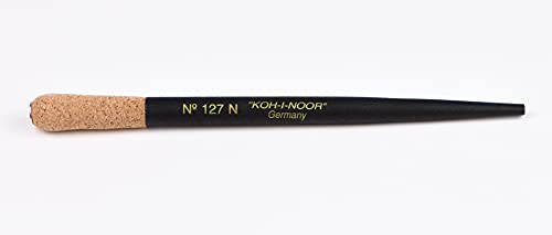 Koh-I-Noor Wooden Pen Holder with Cork Grip, For Drafting and Drawing, Black, 1 Each (127N.BLA)