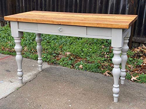 CAROLINA LEG CO. Chunky Rustic Modern Farmhouse Table Legs - Unfinished - DIY Furniture - Turned Legs - Set of 4 - Dimensions: 3.5" x 29"