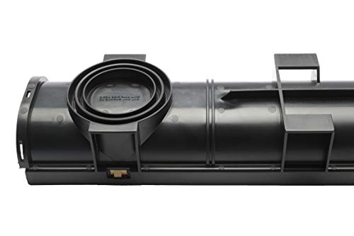Compact Series 5.4 in. W x 3.15 in. D x 39.4 in. L Trench and Channel Drain with Black Grate 3Pack Kit including 2 End Caps