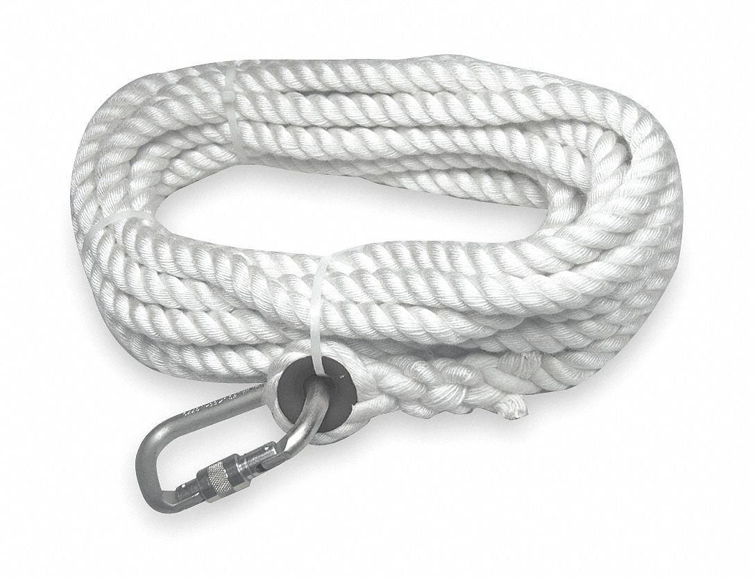 Miller Vertical Lifeline, 50 ft. Length, Temporary Installation, 1 Workers Per System - 194R-2-Z7/50FT
