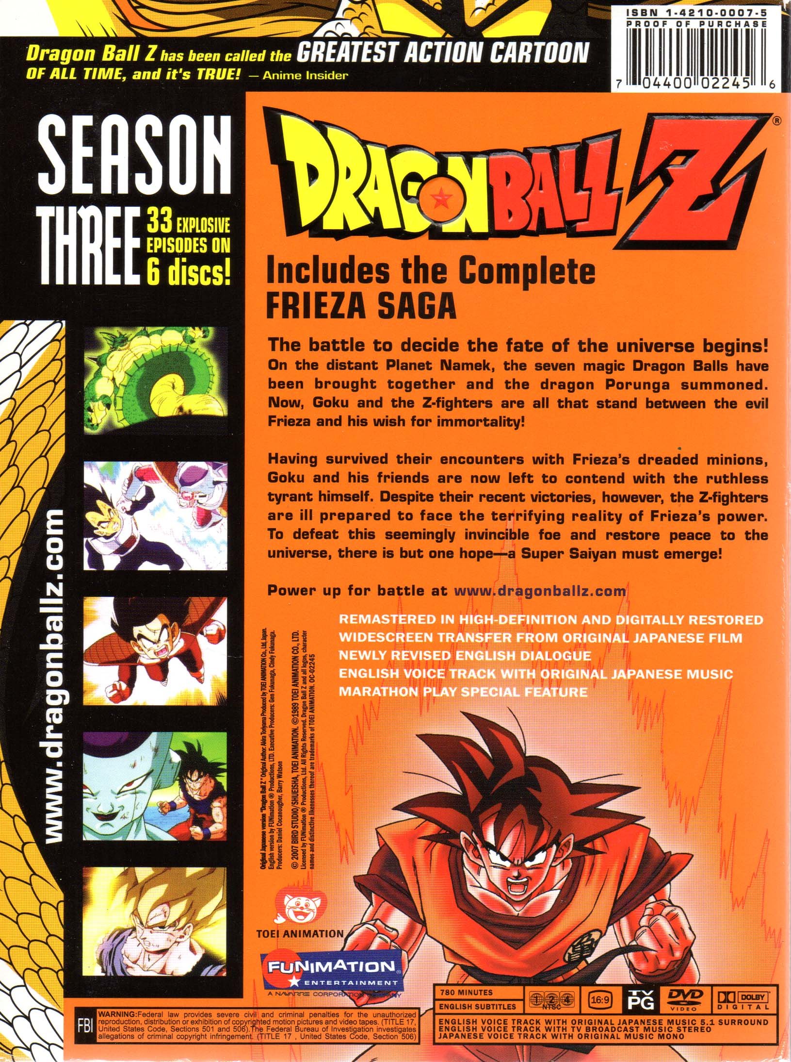 Dragonball Z Complete Seasons 1-9 Box sets (9 Box Sets)