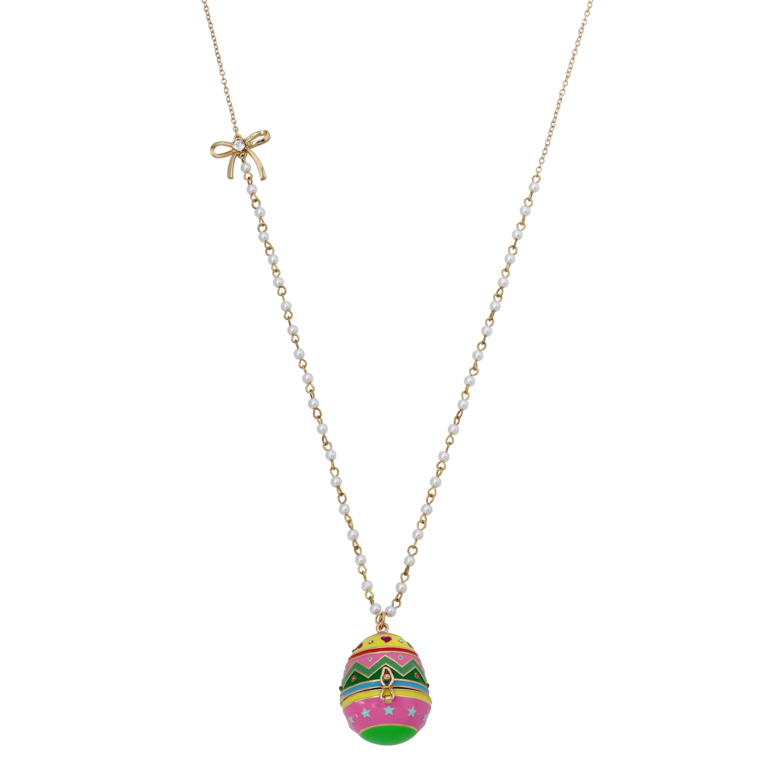 Betsey Johnson Egg Pendant Necklace