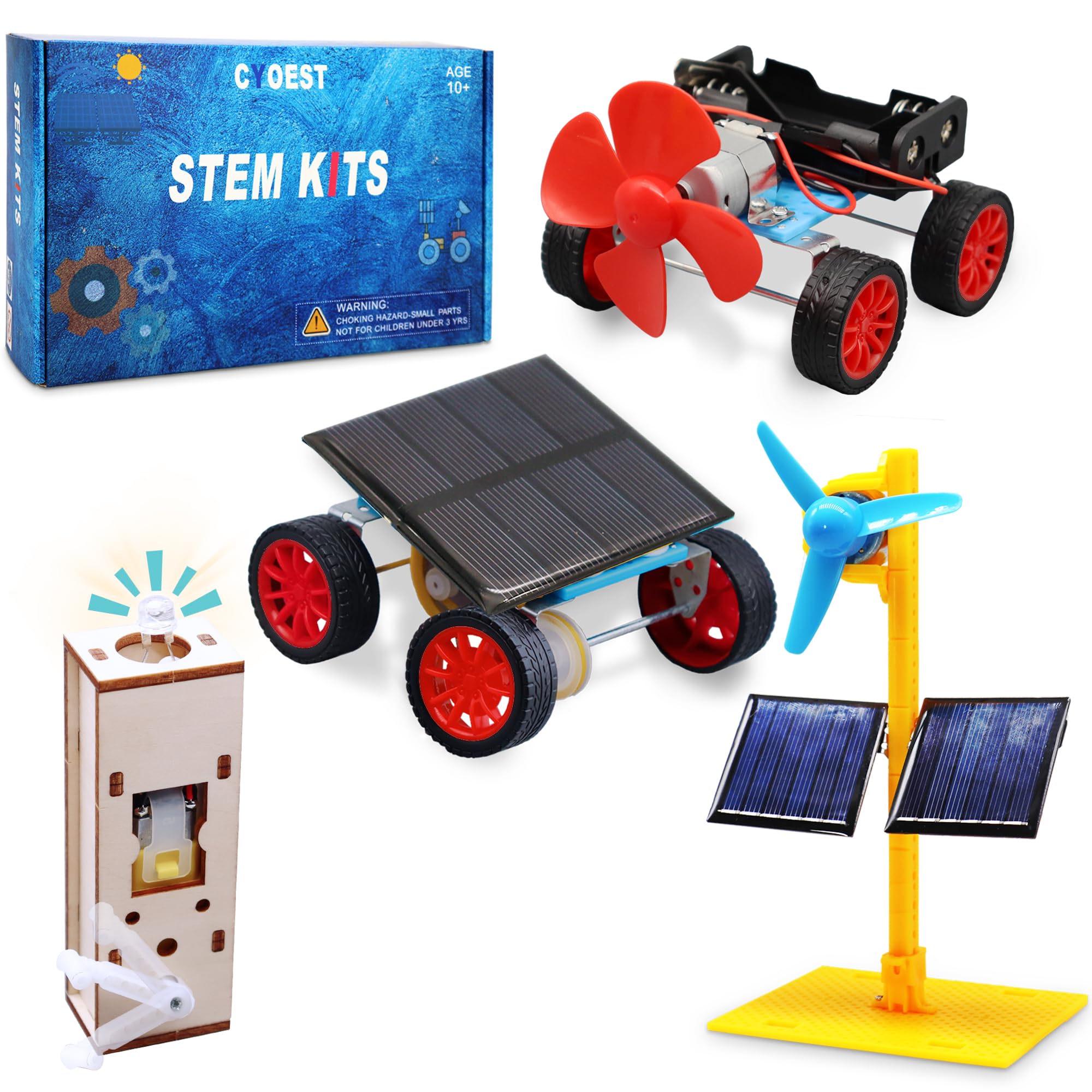 Science Kits for Kids Age 8-12,STEM Projects for Boys,Solar Experiments Toys Gifts for 8-14 Year Old Teen Boys Girls,4-in-1 Building Electric Motor Science Project for Teenage Ages 9 10 11 12 13