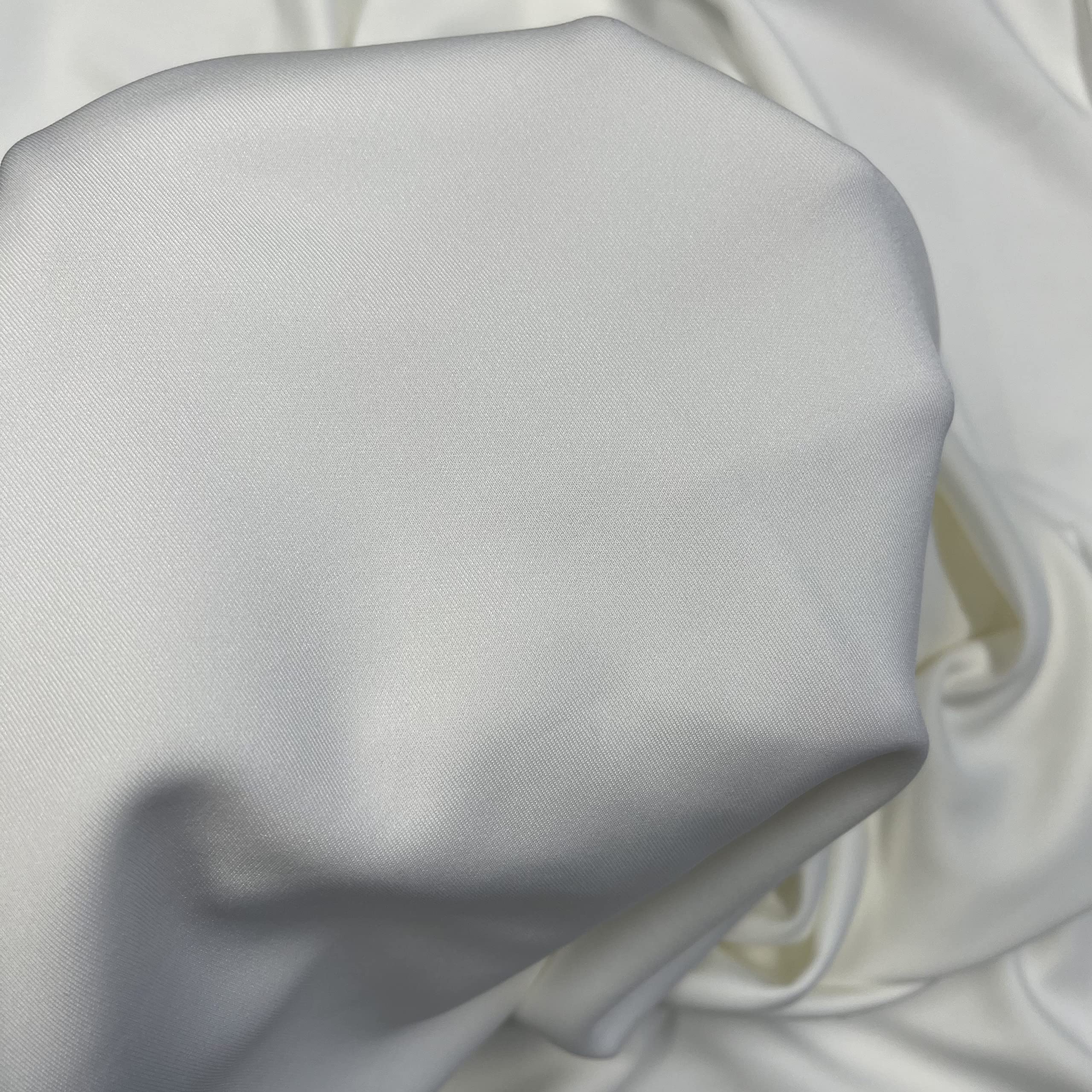Neoprene Scuba Techno Polyester Spandex 4 Way Stretch Knit Fabric White Color