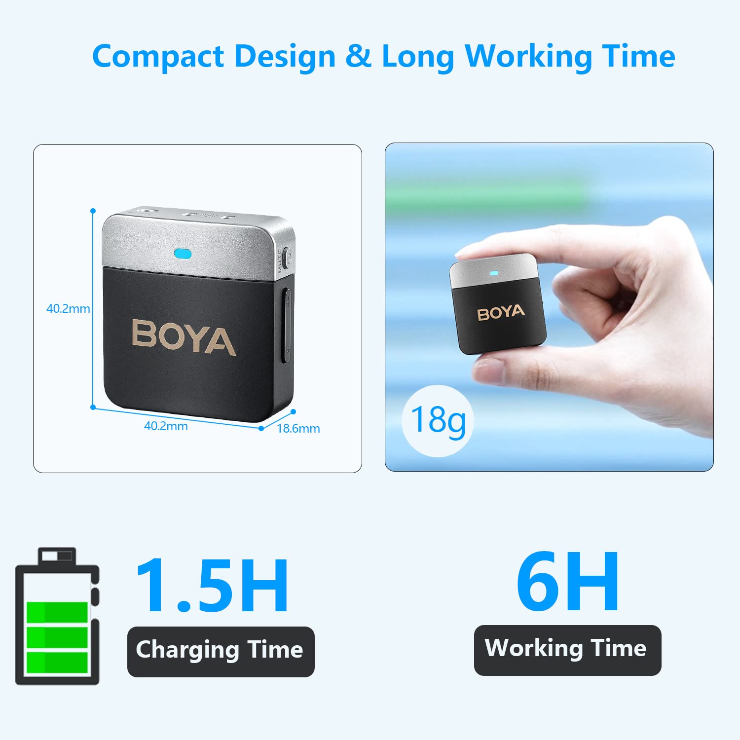 BOYA Wireless Lavalier Microphone for Android Phone Plug Play USB Clip on Mic Noise Cancellation Omnidirectional Mini Cordless Lapel Mic for Video Recording Interview YouTube Live Streaming BY-V10