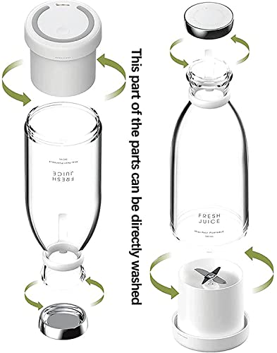 OTPEIR Personal Size Blender, Portable Blender, Battery Powered USB Blender (White)