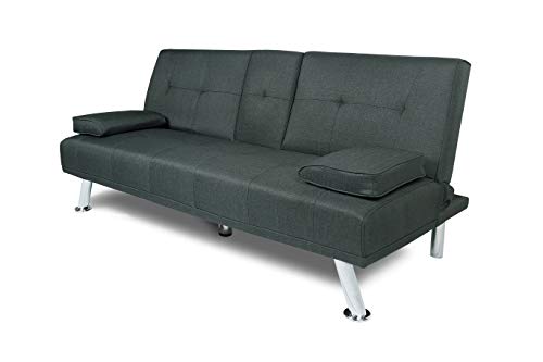 ERYE Modern Futon Sofa Loveseat Convertible Sleeper Couch Bed for Small Space Apartment Office Living Room Furniture Sets,Tufted Upholstered Love Seat