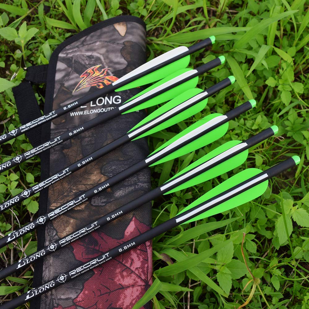 Carbon Crossbow Bolts 22 Inch Hunting Archery Crossbow Arrows with 4" Vanes Replaced Arrowhead Brodhead Tip 12PCS Pack