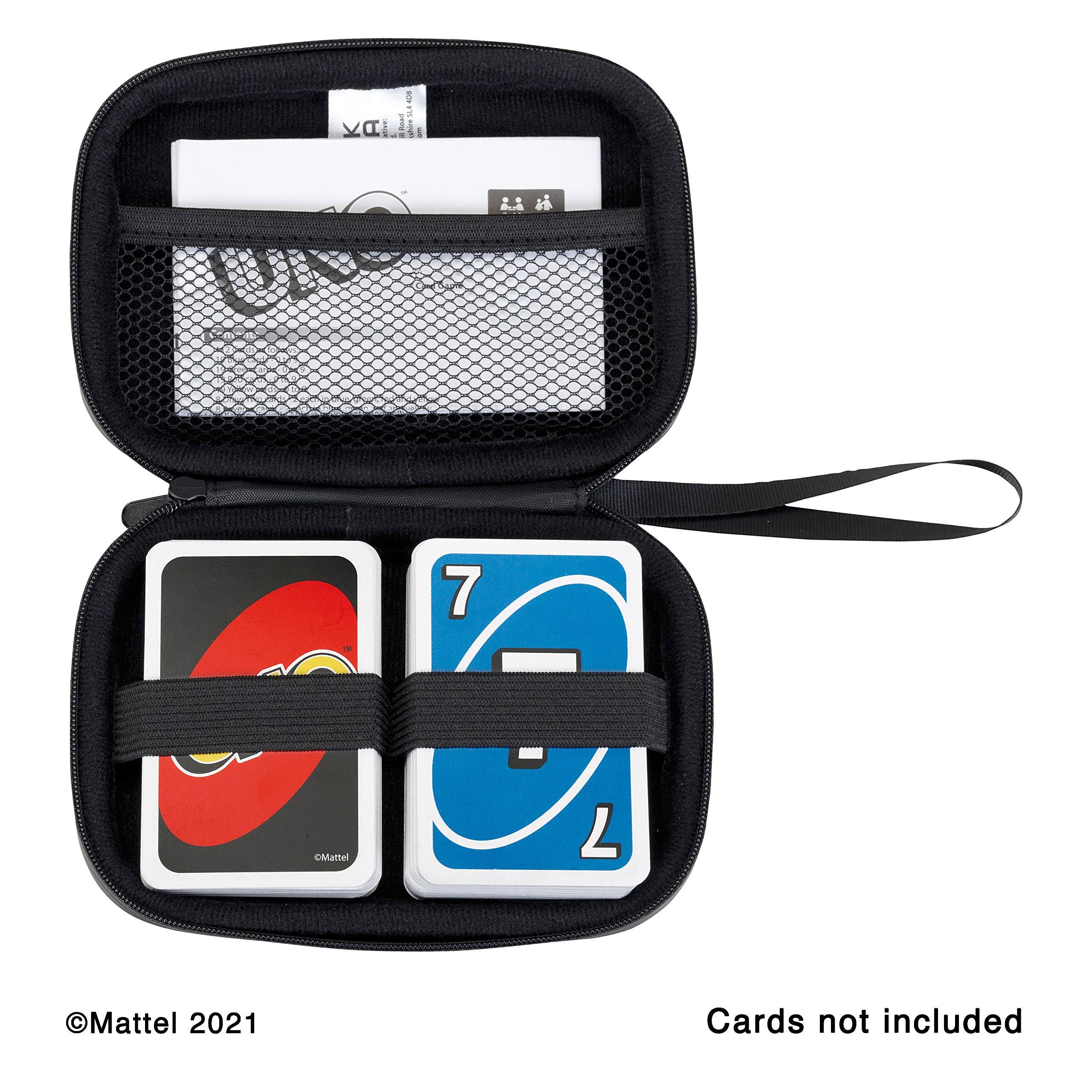 Klein UNO: Carry Bag - Holds Uno Game Cards, Stow The Game Instructions in The Mesh Compartment, Sturdy Zip Up Case