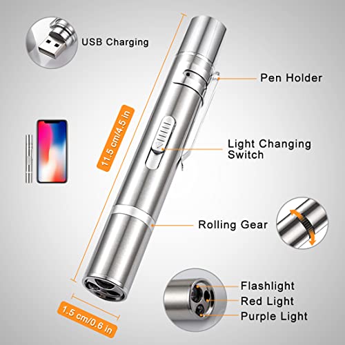 HOHUIGO Laser Pointer Toys for Indoor Cats, Red Dot Cat Toy for Cats Dogs, USB Rechargeable Pet Toys, LED Light Pointer Interactive Cat Toys Kitten Play Training Exercise Toys, Cat Wand Chasing Toys