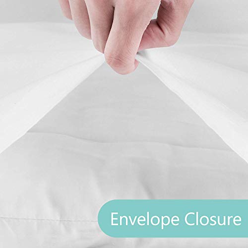 TILLYOU Toddler Bed Pillow with Pillowcase, Ergonomic Cotton Baby Pillow for Sleeping,Kids Travel Pillow with Case, 13”x18”, White