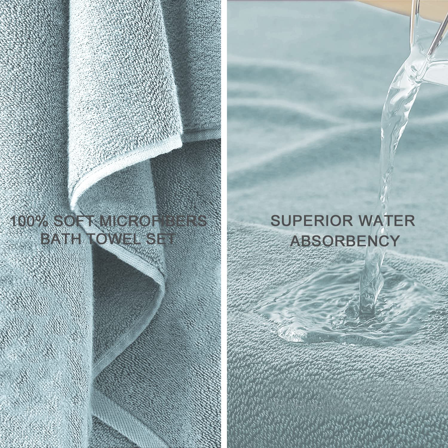 Bath Towel Bathroom Towel Oversized Bath Towel (35 x 70in) 4 Pack Extra Large Bath Sheet 700 GSM Towel Set Soft Highly Absorbent Quick Dry Bath Towel Set Premium Shower Towel Spa Gym Hotel,Aqua