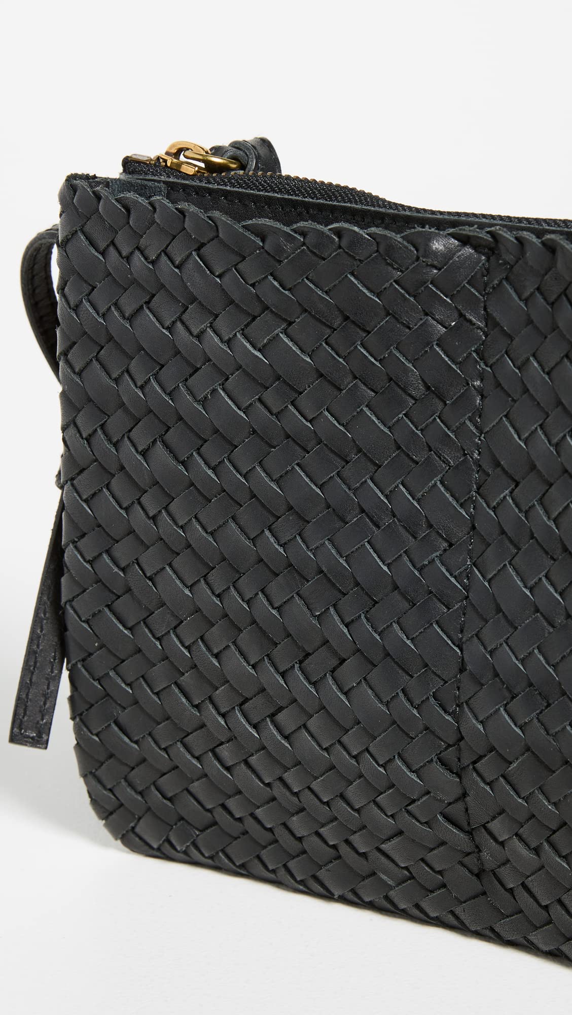 Madewell Women's The Knotted Crossbody Bag in Woven Leather, Black, One Size