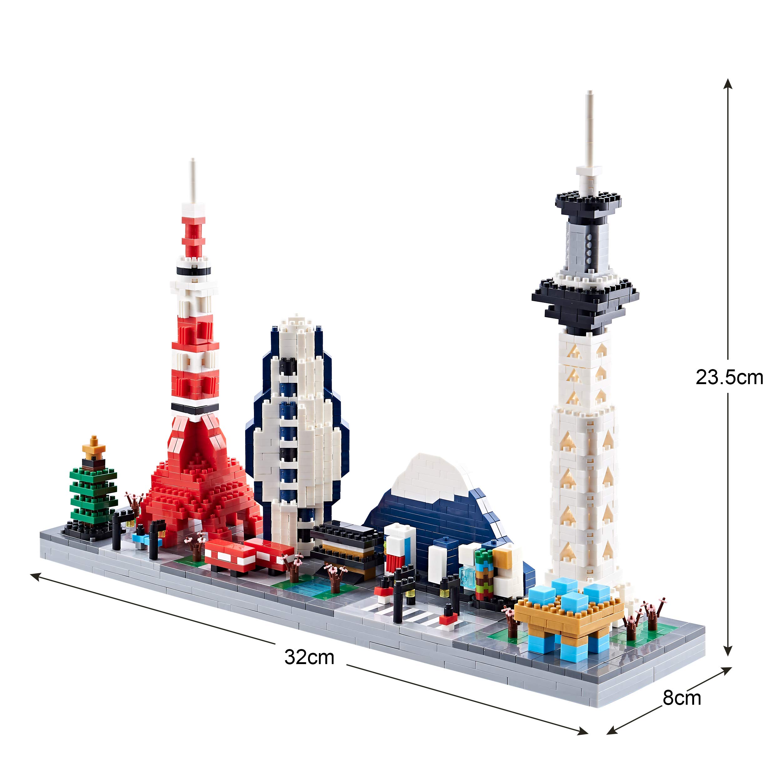 KLMEi Architecture Sets Micro Mini Blocks Japan Tokyo Skylines Building Kit Famous Landmark Collection Model Set for Adults 1880 Pieces