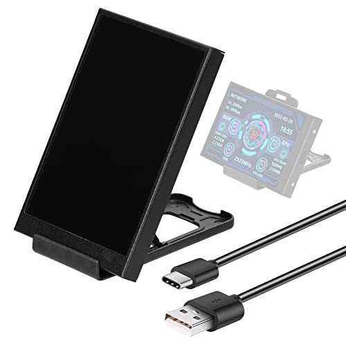 BUZHI 3.5 Inch IPS Display Screen, 3.5 Inch IPS Display Screen USB Secondary Screen Computers CPU GPU RAM D Monitor Time Date Display Horizontal Vertical Screen Switch