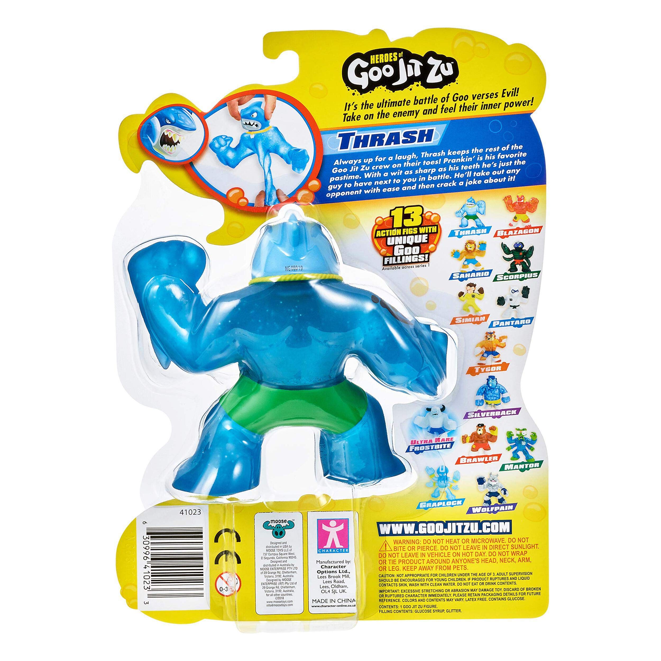 Heroes of Goo Jit Zu - Stretchy Shark Action Figure, Thrash
