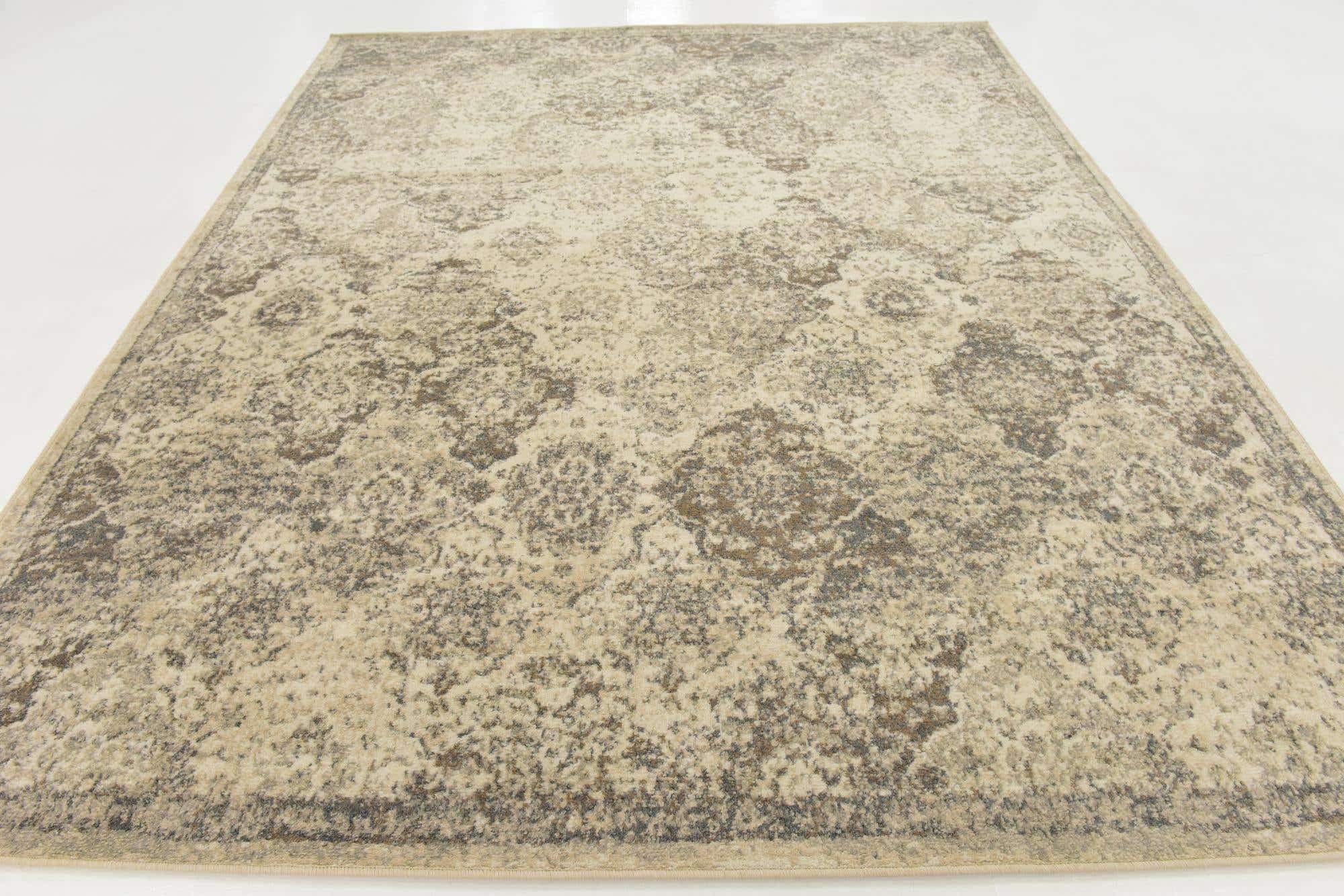 Unique Loom Tuareg Collection Vintage Distressed Traditional Area Rug, 8' x 10' Rectangle, Beige/Brown