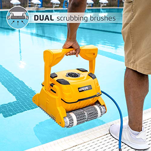 DOLPHIN Wave 100 Commercial Robotic Pool Cleaner with Caddy, Engineered for Extraordinary Pool Cleaning Performance, Ideal for Commercial Swimming Pools up to 88 Feetā¦
