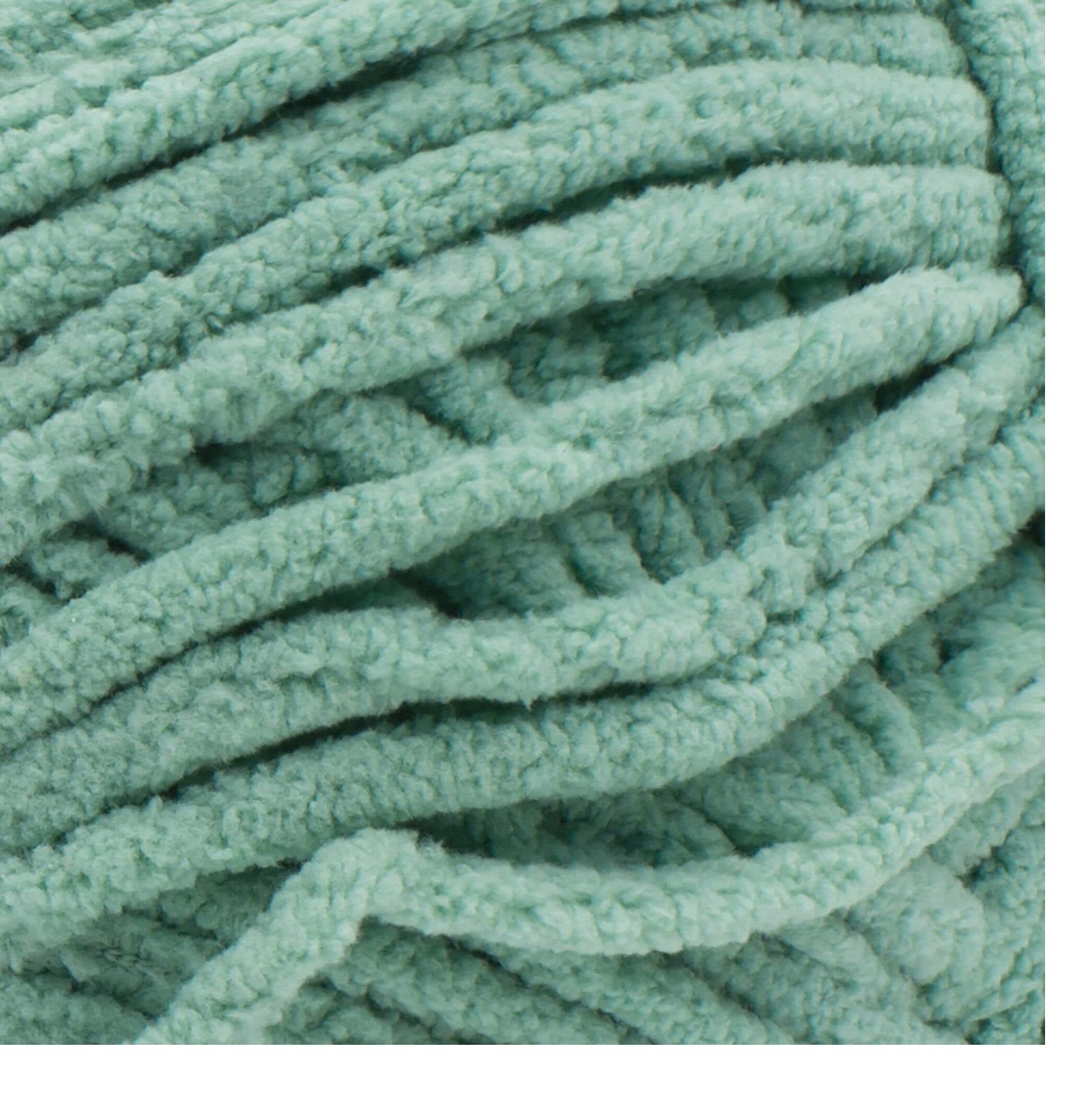 Bernat Baby Blanket Yarn - Big Ball (10.5 Oz) - Misty Jungle Green - 2-Pack Bundle with Bella's Crafts Stitch Markers