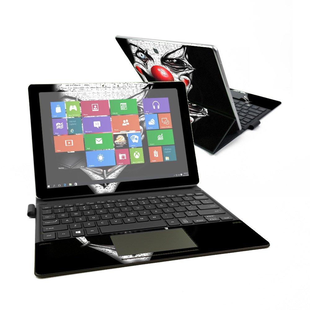 MightySkins Skin Compatible with Samsung Galaxy Book 12" - Evil Clown | Protective, Durable, and Unique Vinyl Decal wrap Cover | Easy to Apply, Remove, and Change Styles | Made in The USA