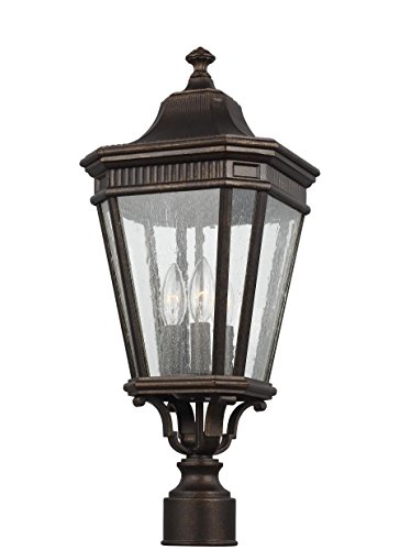 Feiss OL5427GBZ Cotswold Lane Outdoor Post Lighting, Bronze, 3-Light (10"W x 22"H) 180watts