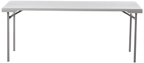 Office Star Resin Multipurpose Rectangle Folding Training Table for Home or Office, 5.87 Feet Long