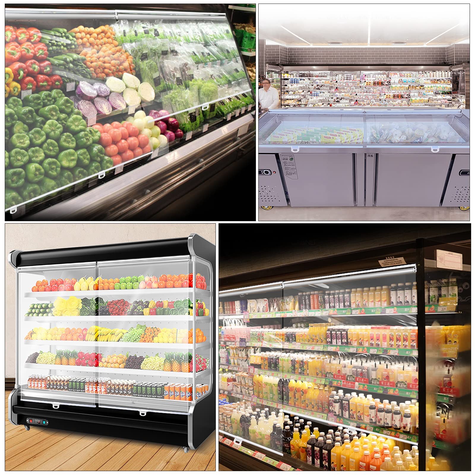LXLZYXSF Clear Plastic Roller Shade for Supermarket Vegetables Display Cabinet/Commercial Refrigerated Upright Refrigerators, Counter Partition Blind with Handle (Size : W60cmxH150cm)