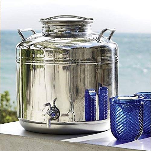 Sansone Stainless Steel Water Dispenser with Spigot, 3.96 Gallon, 15 Liters, Silver
