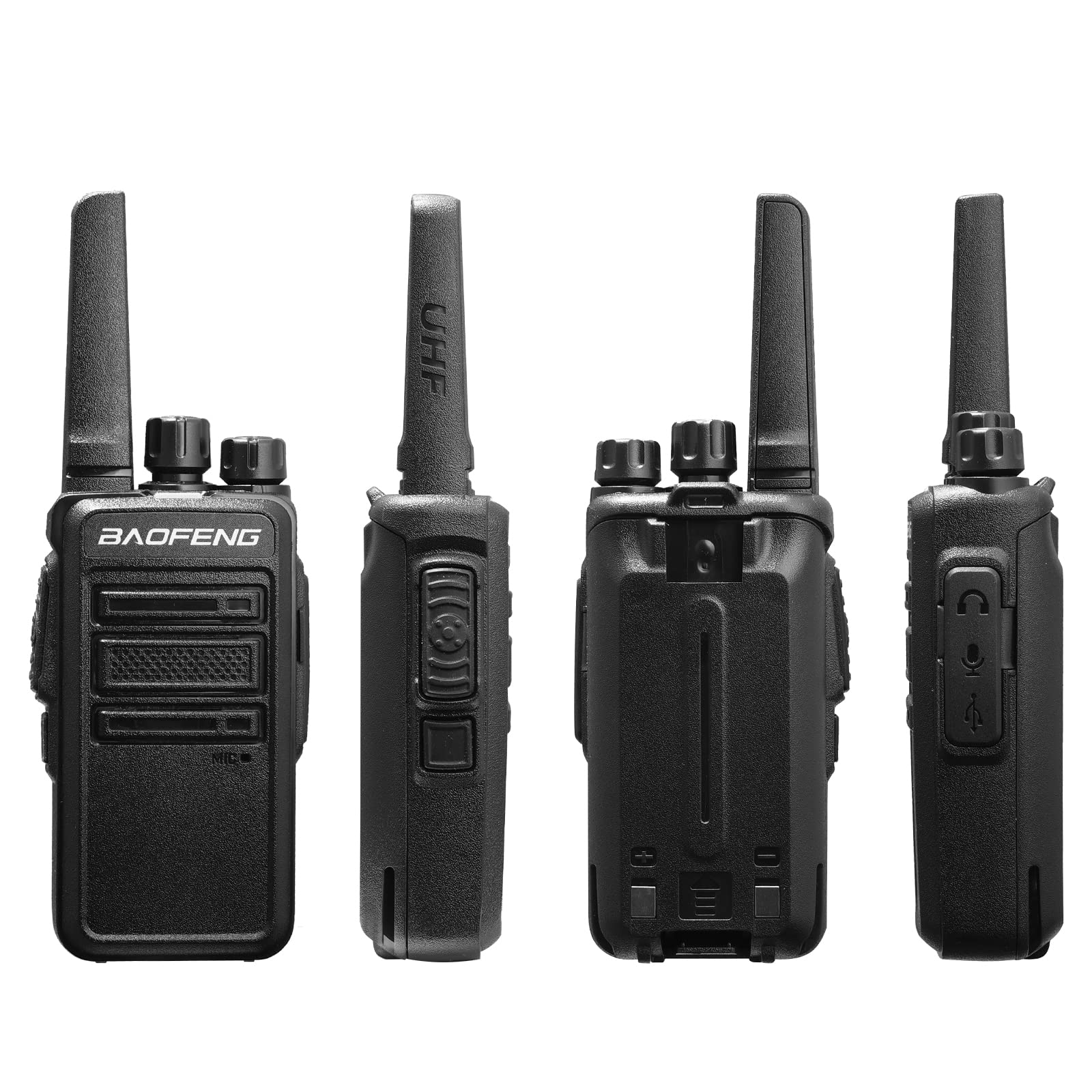 BAOFENG GT-68 Walkie Talkies for Adults, Long Range Two Way Radios, 1500mAh Battery with USB Charging, Portable Rechargeable Walky Talky, for Road Trip Hiking Family (4 Pack)