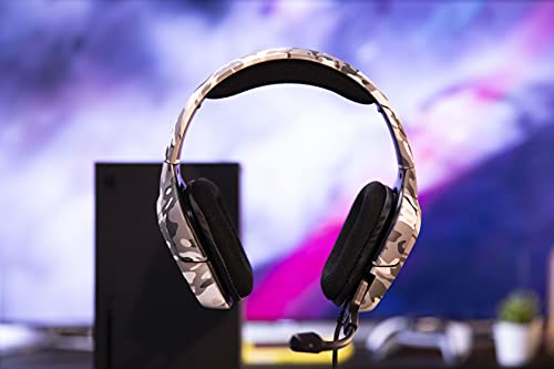 Konix Drakkar Ares Camo - Wired Gaming Headset with Microphone - 3.5 mm Jack - High Audio Quality - Headset with Flexible Microphone - Comfortable and Insulating Pads