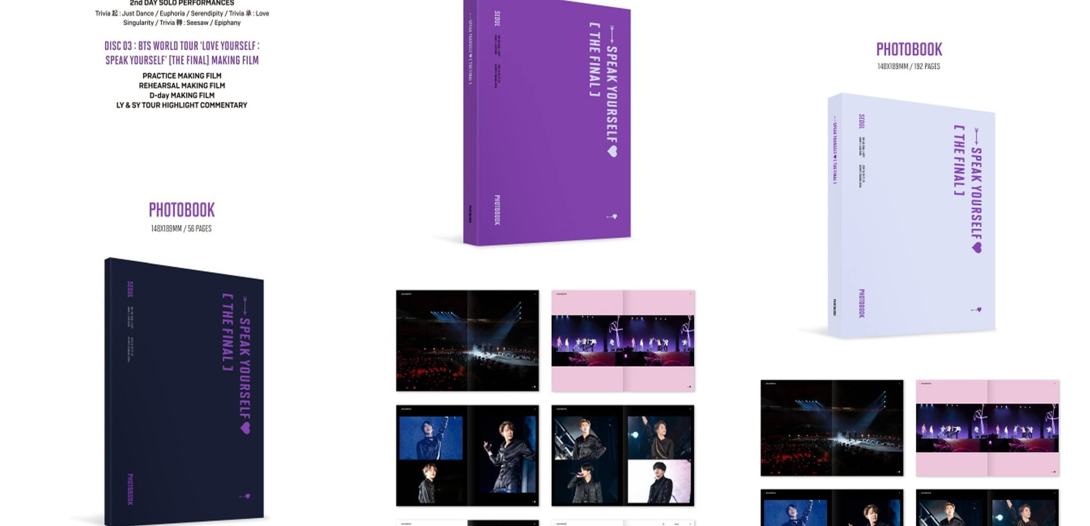 BTS BTS WORLD TOUR LOVE YOURSELF : SPEAK YOURSELF THE FINAL Contents+Photobook+POB+Tracking (SET(Blu-ray+DIGITAL CODE+DVD))
