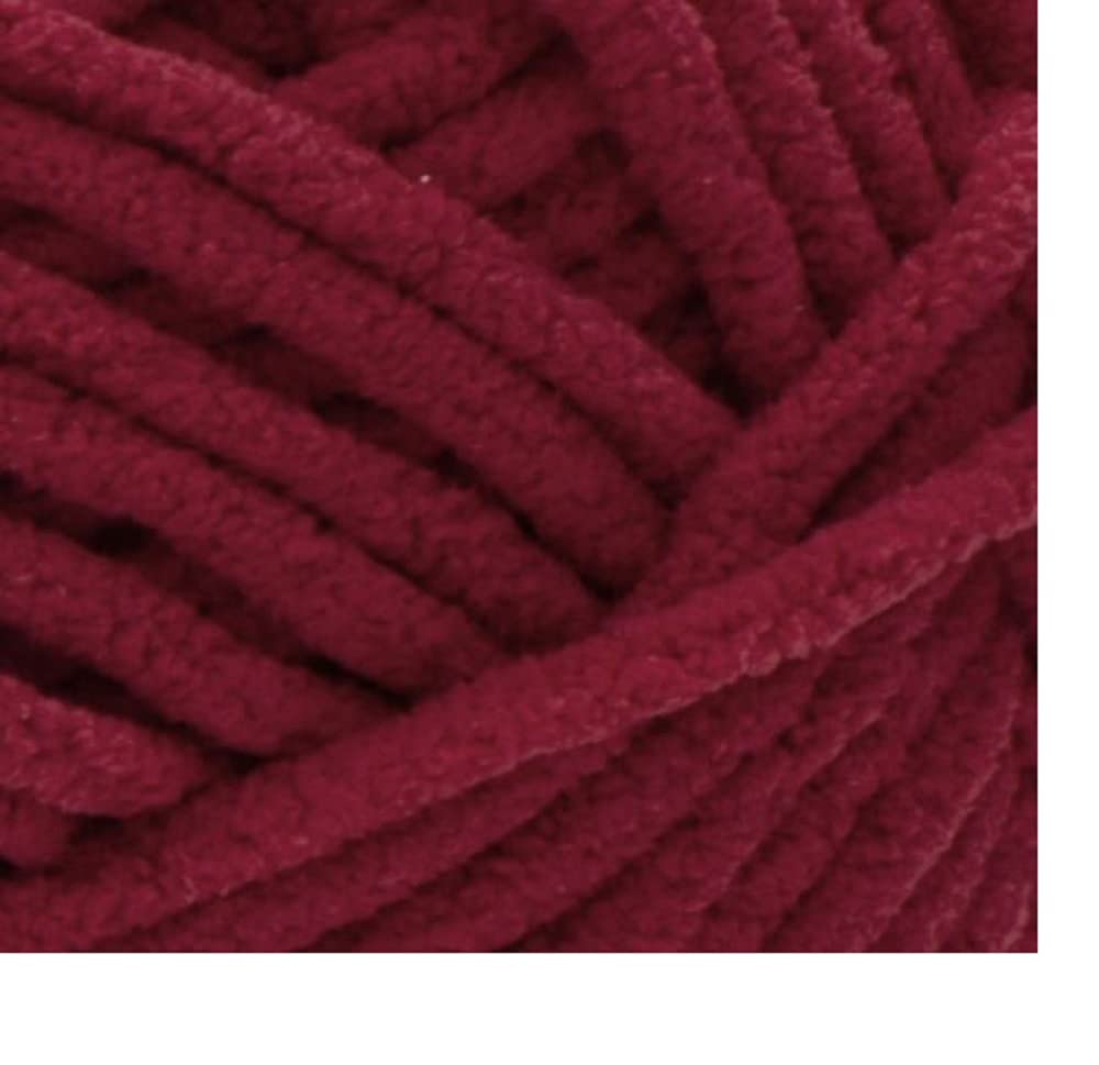 Bernat Blanket Yarn - Big Ball (10.5 oz) - Crimson - 2 Pack Bundle with Bella's Crafts Stitch Markers