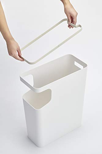 YAMAZAKI home Tower Side table and Trash can White - 3988