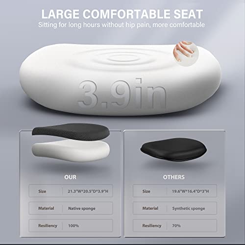 LANDOMIA Ergonomic Office Desk Chair - Mesh Office Chair with Flip up Arms & Adjustable Back Height - Comfortable Computer Task Chairs with Lumbar Support for Heavy People