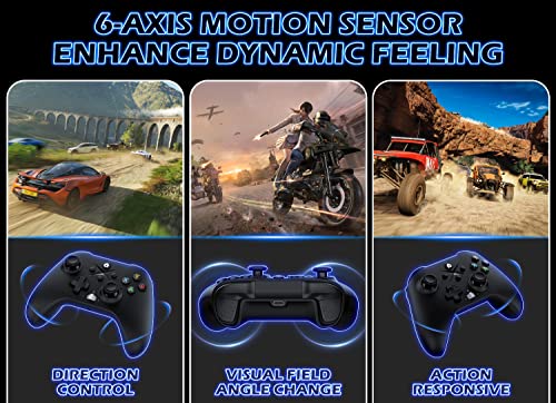 Gamrombo 2 Pack Wireless Controller Replacement for Xbox One, Compatible with Xbox One X/S, Xbox Series X/S, PC Windows 10 11 with Audio Jack & Volume Button/Turbo/Macro/Motion Control & Dual Shock (Black+White)