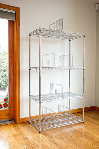 Omega 21" Wide Chrome Wire Shelf Divider