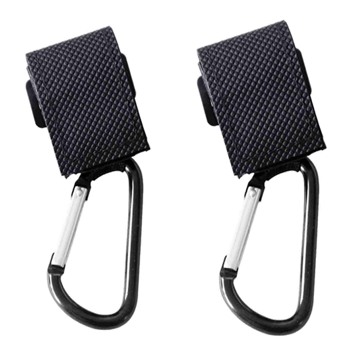 Julont Stroller Hooks-2 Pack of Baby Stroller Organizer Non-Slip Adjustable Multi-Purpose Hooks, Hanger Clips for Diaper Bags, Groceries, Purse