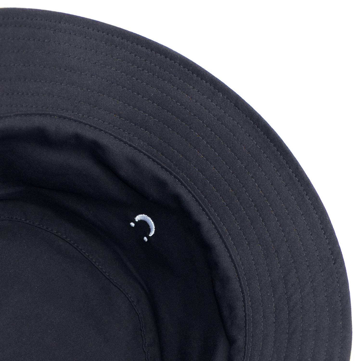 Bucket Hat Unisex 100% Cotton Smile Face Embroidery Reversible Hat Travel Bucket Beach Sun Hat Outdoor Cap