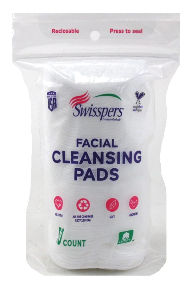 Swisspers Facial Cleansing Pads 50 Count (3 Pack)