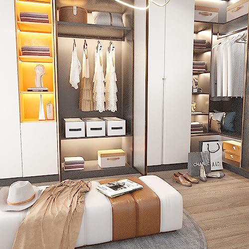 DonYeco 3 Pack Wardrobe Clothes Organizer, 8 Grids Closet Organizer for Jeans, Dimension 15-3/4" x 9-1/2"x 8" (Compartment width: 2")