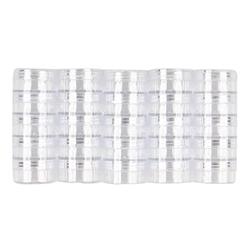 Craft County Clear Organizer Box with 5 Sets of Five Stackable Jars with Lid β 31 Pieces β Great for Diamond Art, Beads, Findings, Saving Space, and More!