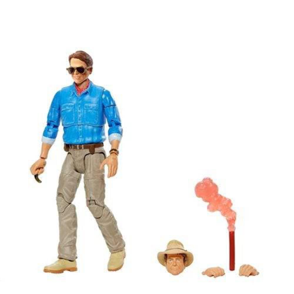 Jurassic World Toys Amber Collection Robert Muldoon 6-in/15.2-cm Action Figure, Swappable Hands & Head, Hat & Dino Shocker Accessories, Collectible Gift for 8 Years Old & Up
