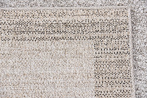 Unique Loom Del Mar Collection Area Rug - Abigail (2' 7" x 10' Runner, Light Gray/ Black)