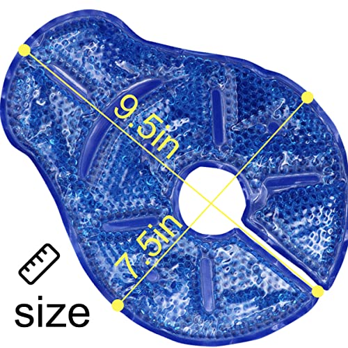 Hot Cold Breast Therapy Pads, Breast Ice Pack, Cooling Breast Gel Pads, Breastfeeding Essentials and Postpartum Recovery| Nursing Pain Relief for Mastitis| Fabric Backing for Ultimate Comfort, Blue