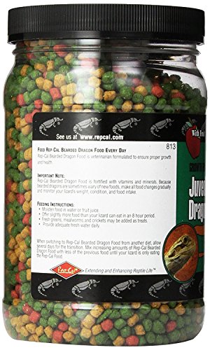 Rep-Cal 3 Pack of Juvenile Bearded Dragon Food, 12 Ounces Each