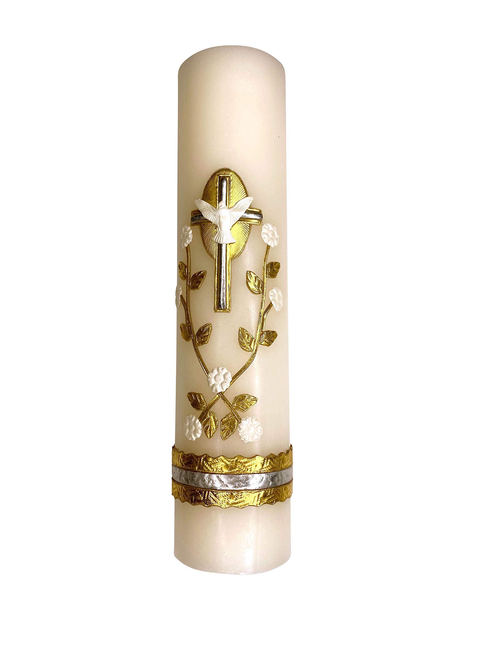Holy Cross with Dove Candle Vela Cirio Espiritu Santo Cruz