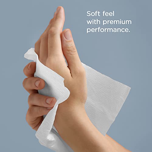 Kleenex Hard Roll Paper Towels (01080) with Premium Absorbency Pockets, 1.5" Core, White, 425'/Roll, 12 Rolls/Case, 5,100'/Case