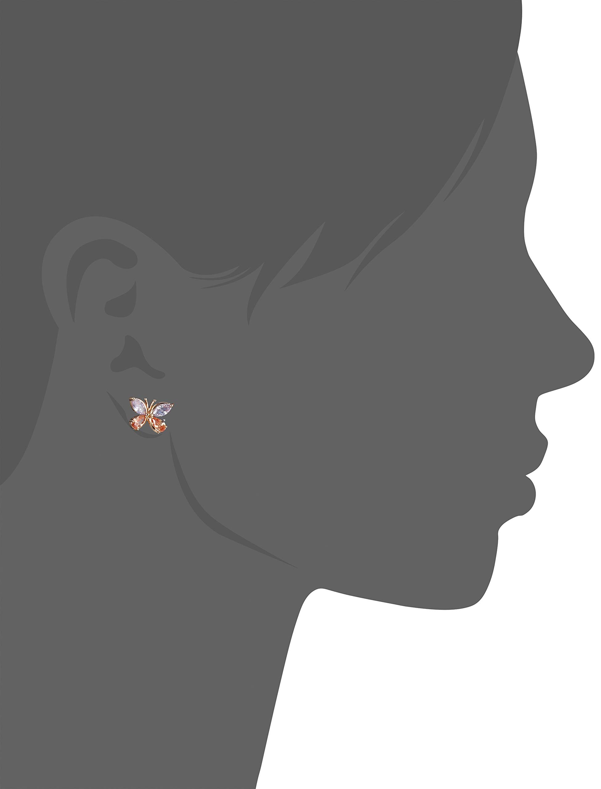 Betsey Johnson CZ Butterfly Stud Earrings